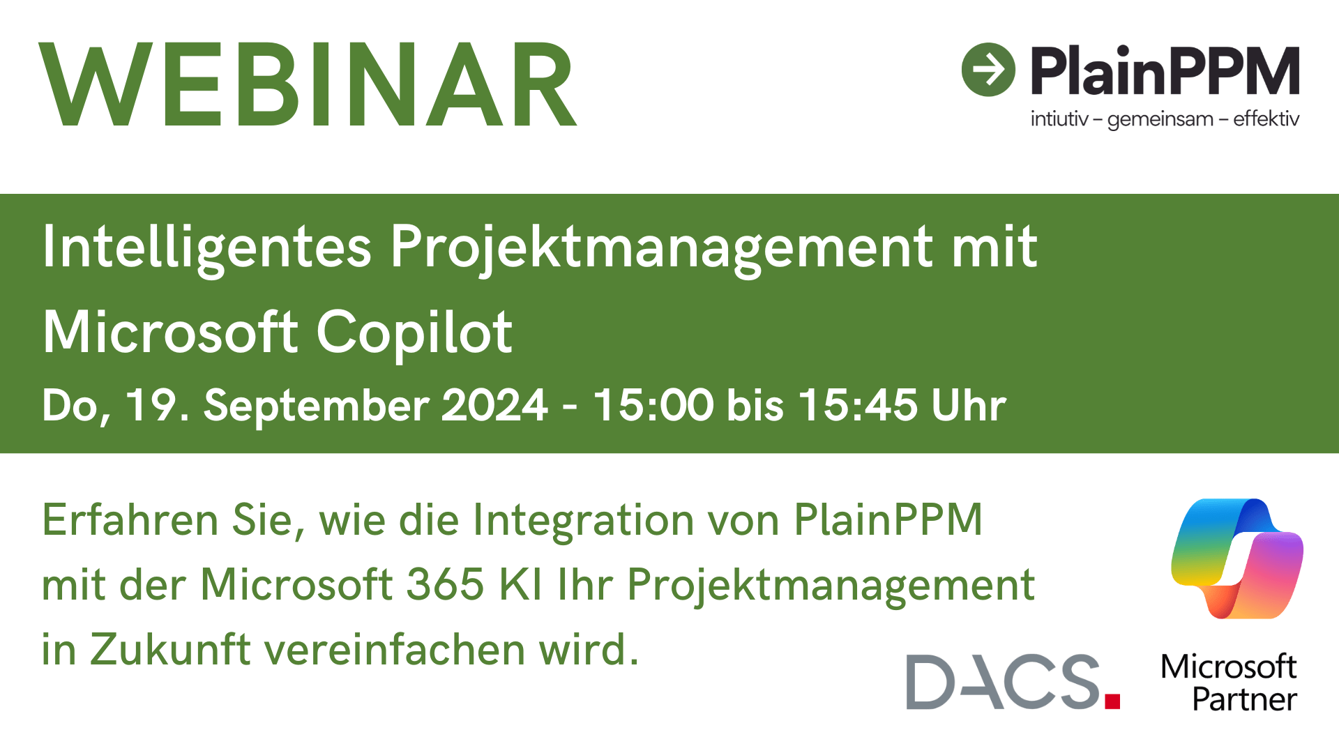 Webinar "Intelligentes Projektmanagement mit Microsoft Copilot ...